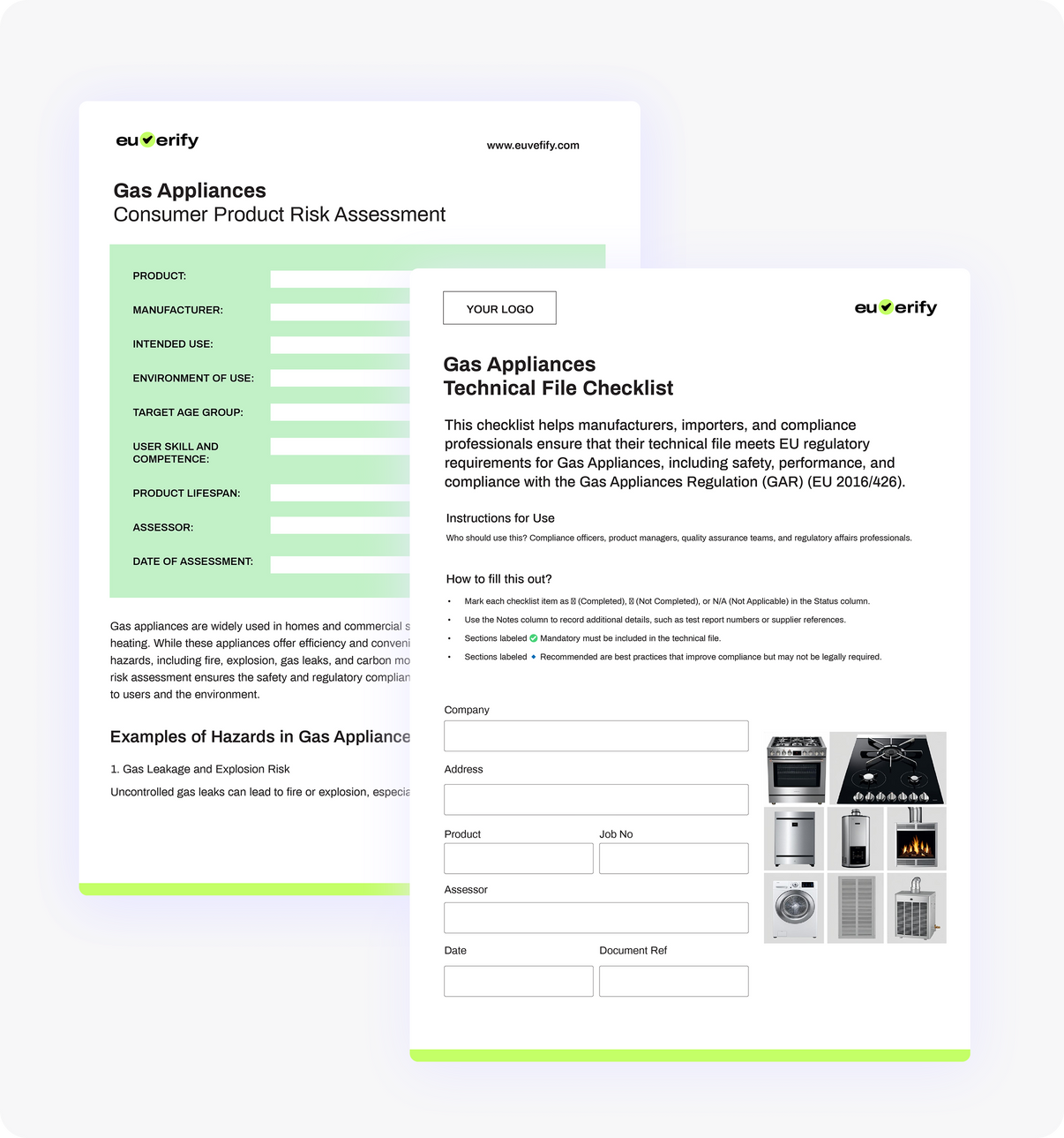 Gas Appliances Compliance Pack-EU & UK Risk Assessment & Safety ...
