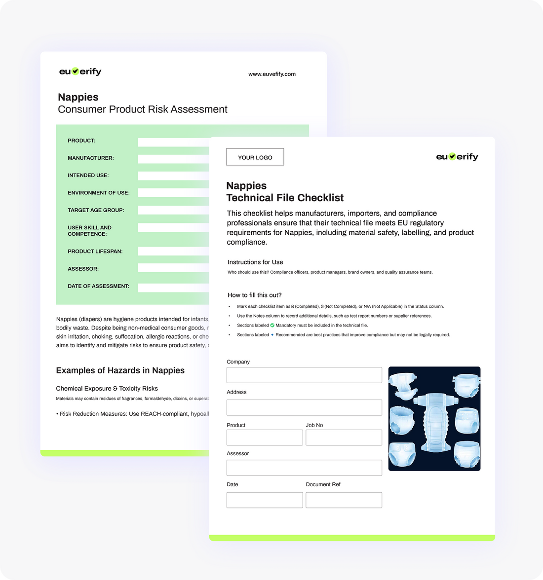 Nappies Compliance Pack – Risk Assessment & Technical File (EU & UK ...